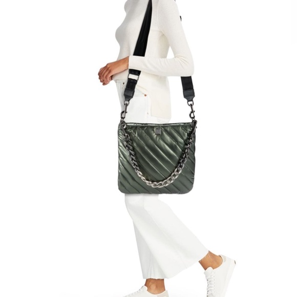 THINK ROYLN | Bags | Nwt Think Royln The Wanderer Quilted Crossbody Bag Pearl Olive Green ...
